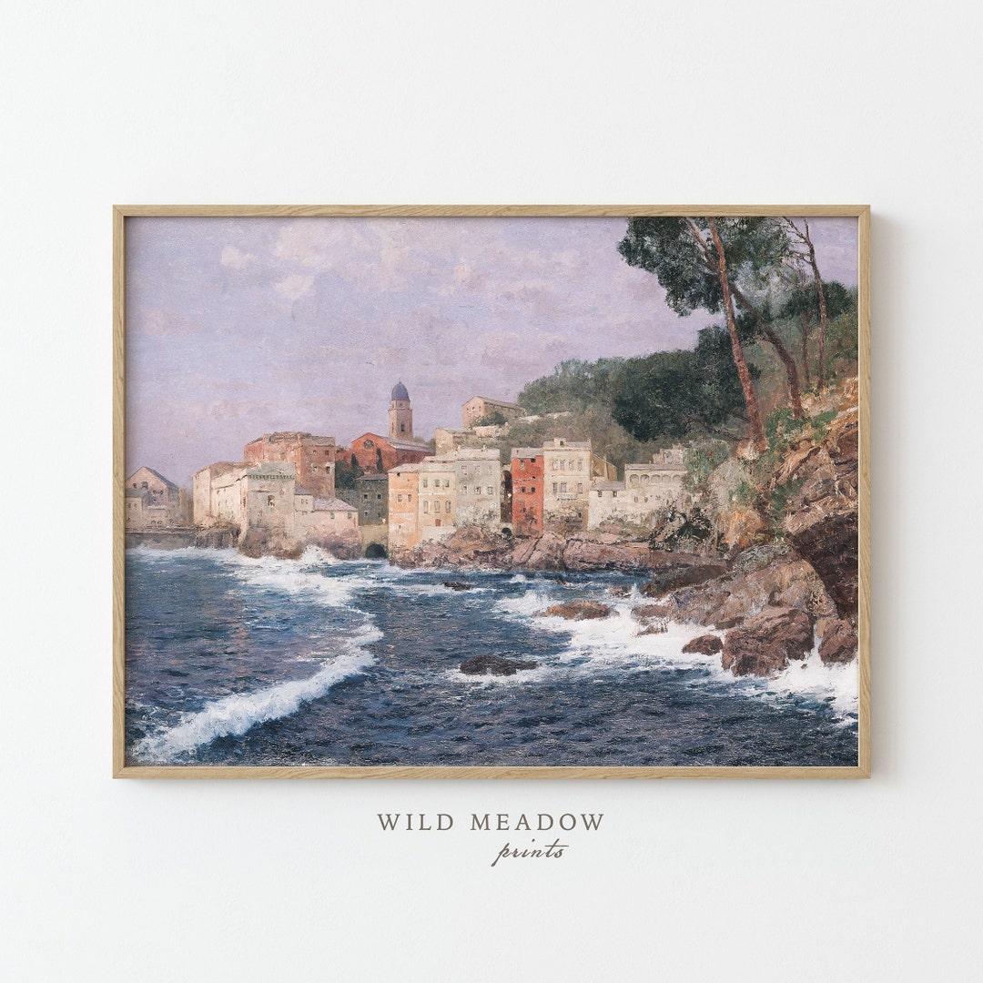Cinque Terre Print, Cinque Terre Painting, Italy Wall Art, Italy Coast ...