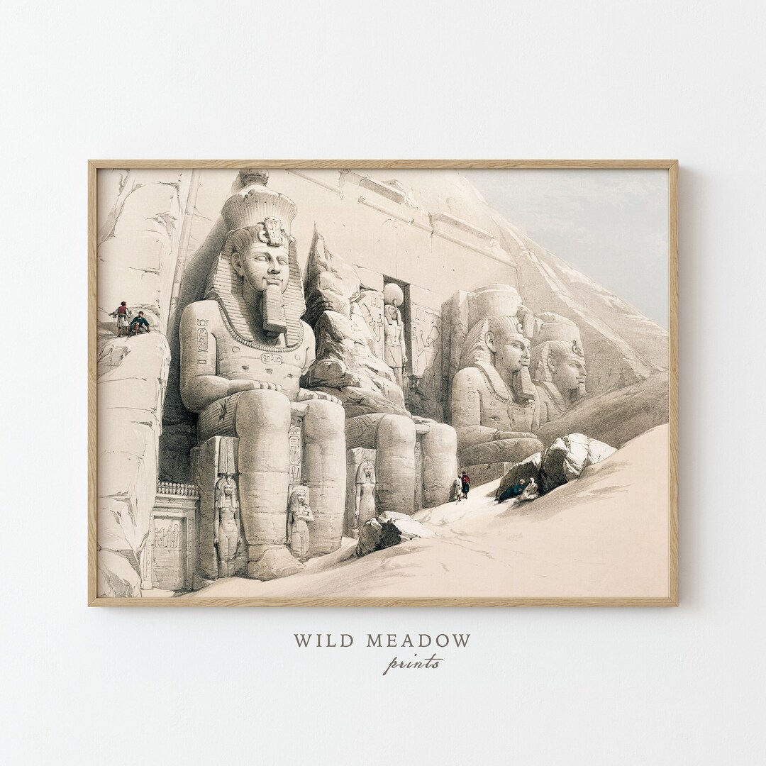 Ancient Egyptian Wall Art. Egyptian Temple Gods Statues. Egyptian ...