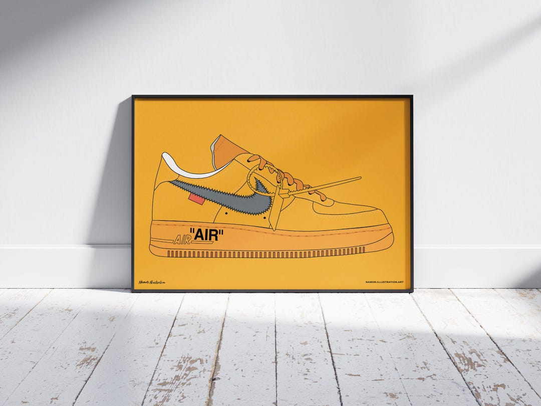 Poster Air Force 1 X off White University Gold - Hypebeast Sneaker ...