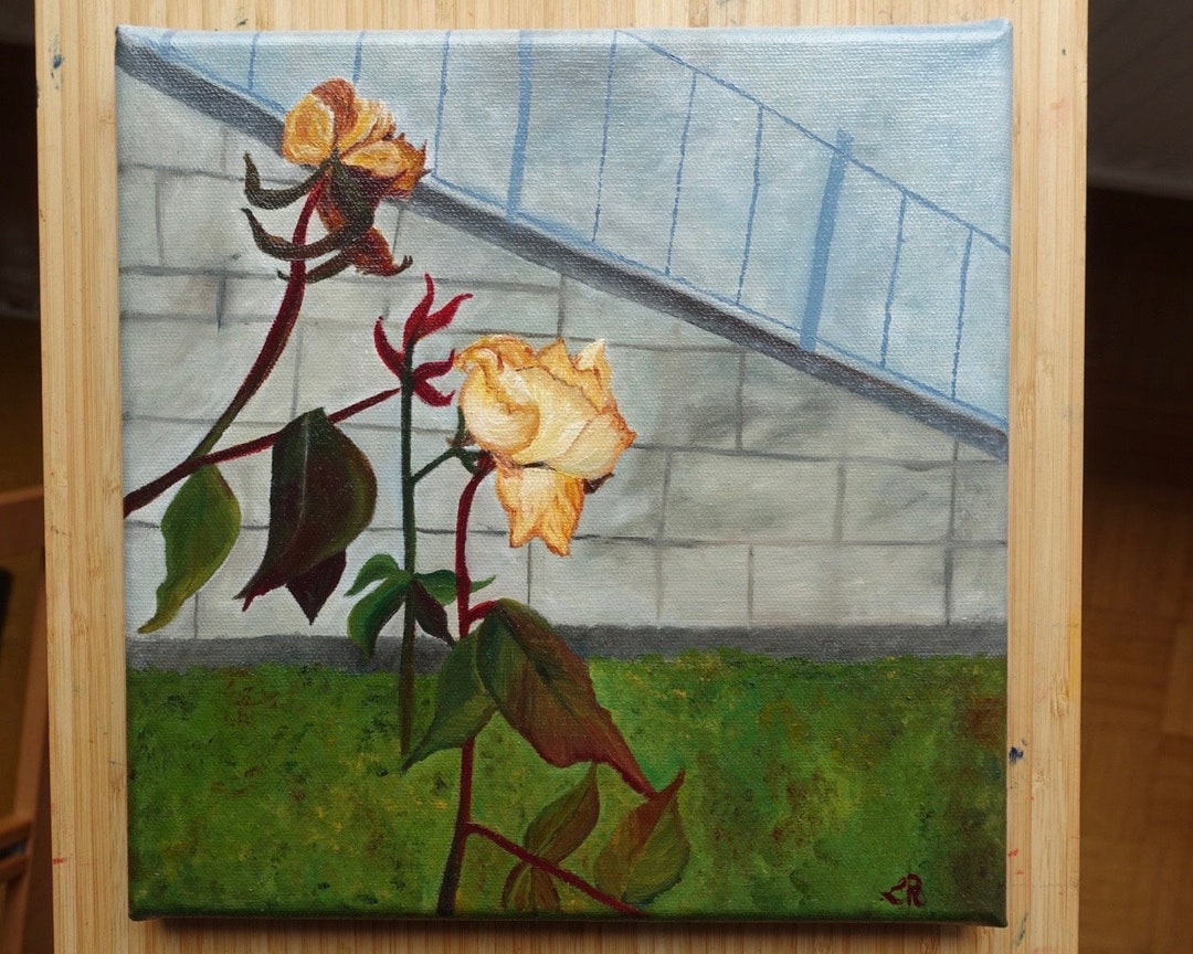 Small Square Oil Painting on Canvas memento Mori 25x25 Cm - Etsy