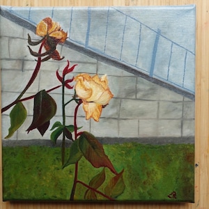 Small Square Oil Painting on Canvas memento Mori 25x25 Cm - Etsy