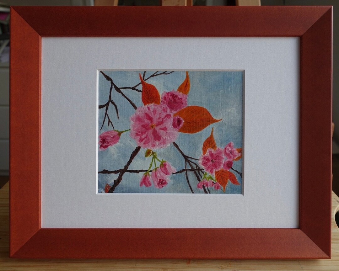 Cherry Tree in Spring, Cottagecore Floral Artwork, Original Oil ...