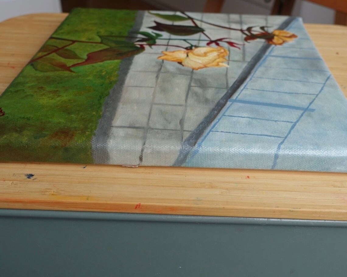 Small Square Oil Painting on Canvas memento Mori 25x25 Cm - Etsy