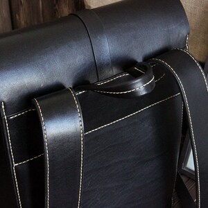 Leather Roll Top Backpack Pattern - Leather Bag Pattern - Leather ...