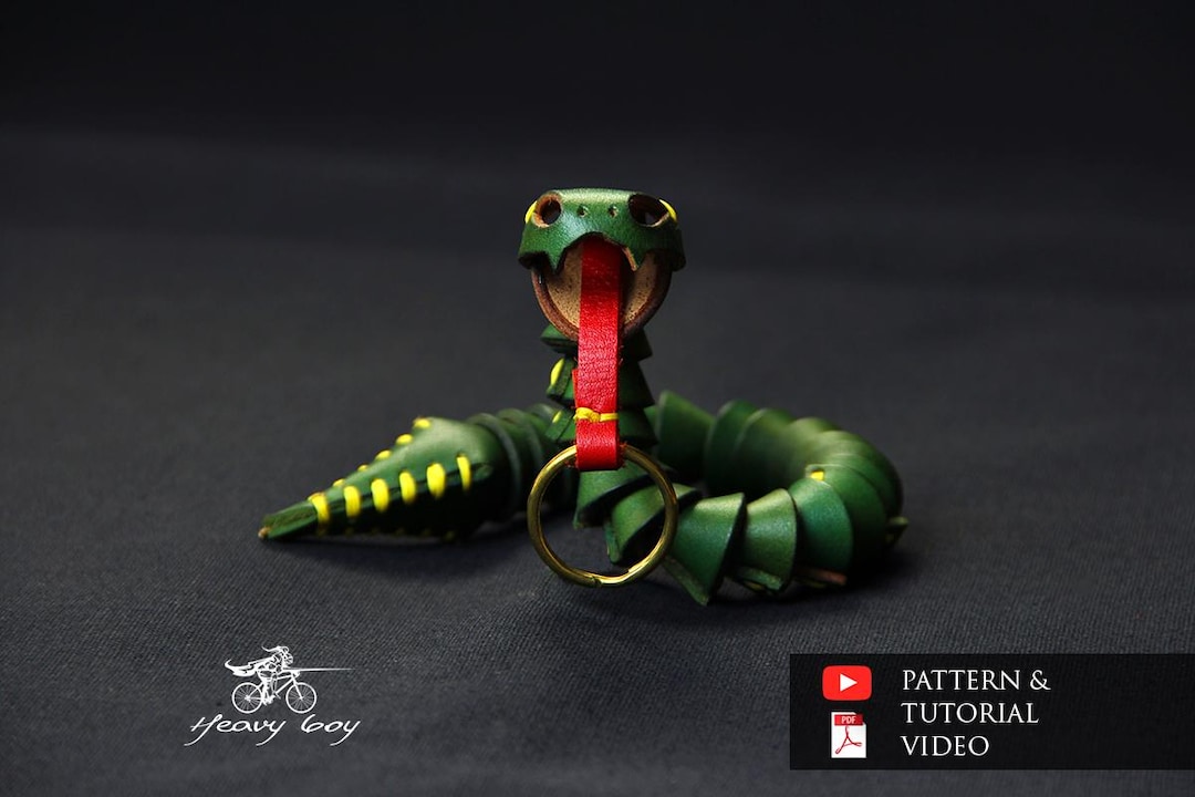 Leather Toy Pattern - Leather Snake Toy Pattern - Leather Keychaine ...