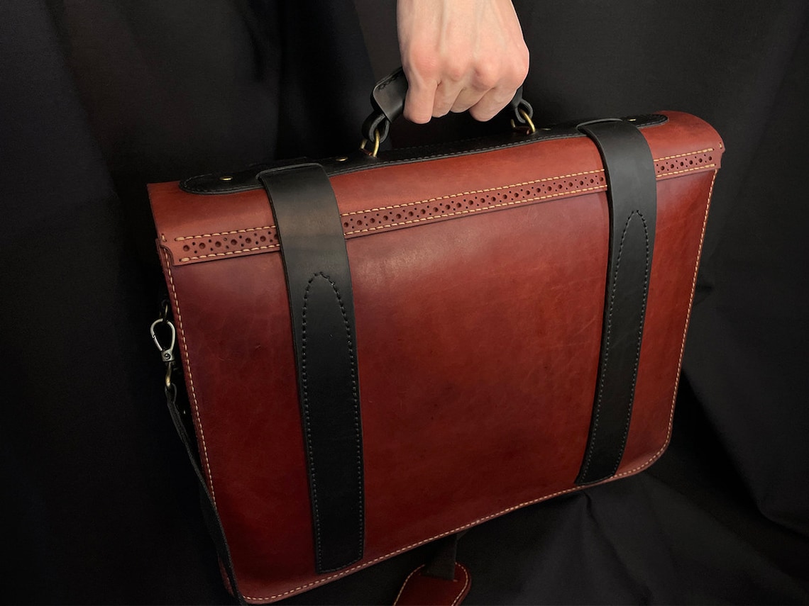 Leather Briefcase Pattern - Leather Bag Pattern - Leather Laptop Bag ...