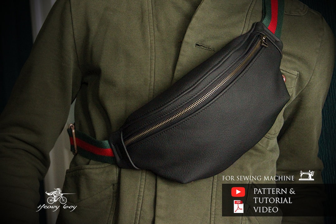 Leather Waist Bag Pattern - Leather Sling Bag Pattern - Leather Cross ...