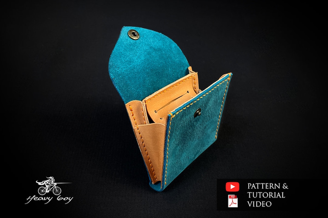 Leather Wallet Pattern PDF Leather Vertical Wallet Pattern Pdf Leather Minimalist Wallet Pattern ...