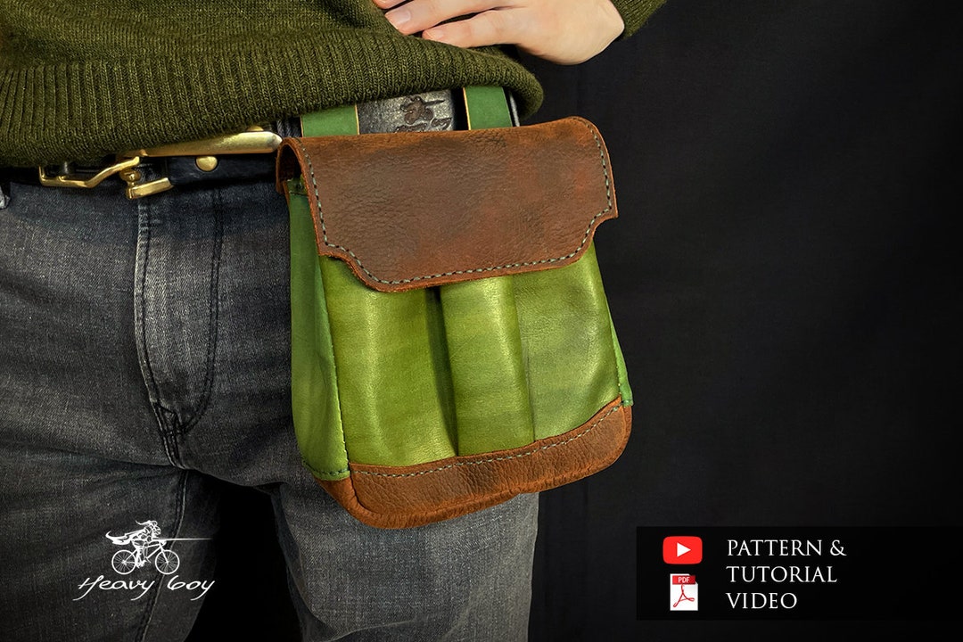 Leather Hip Bag Pattern - Leather Pouch Bag Pattern - Leather Belt Bag ...