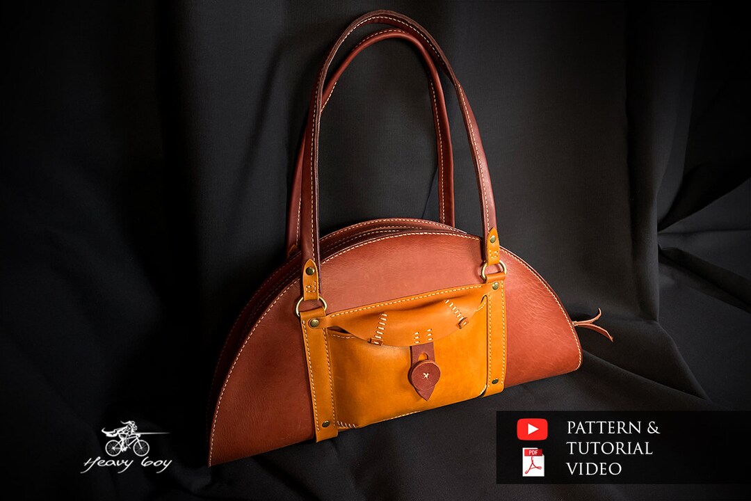 Leather Handbag Pattern - Leather Ladies Bag Pattern Pdf - Leather Bag ...