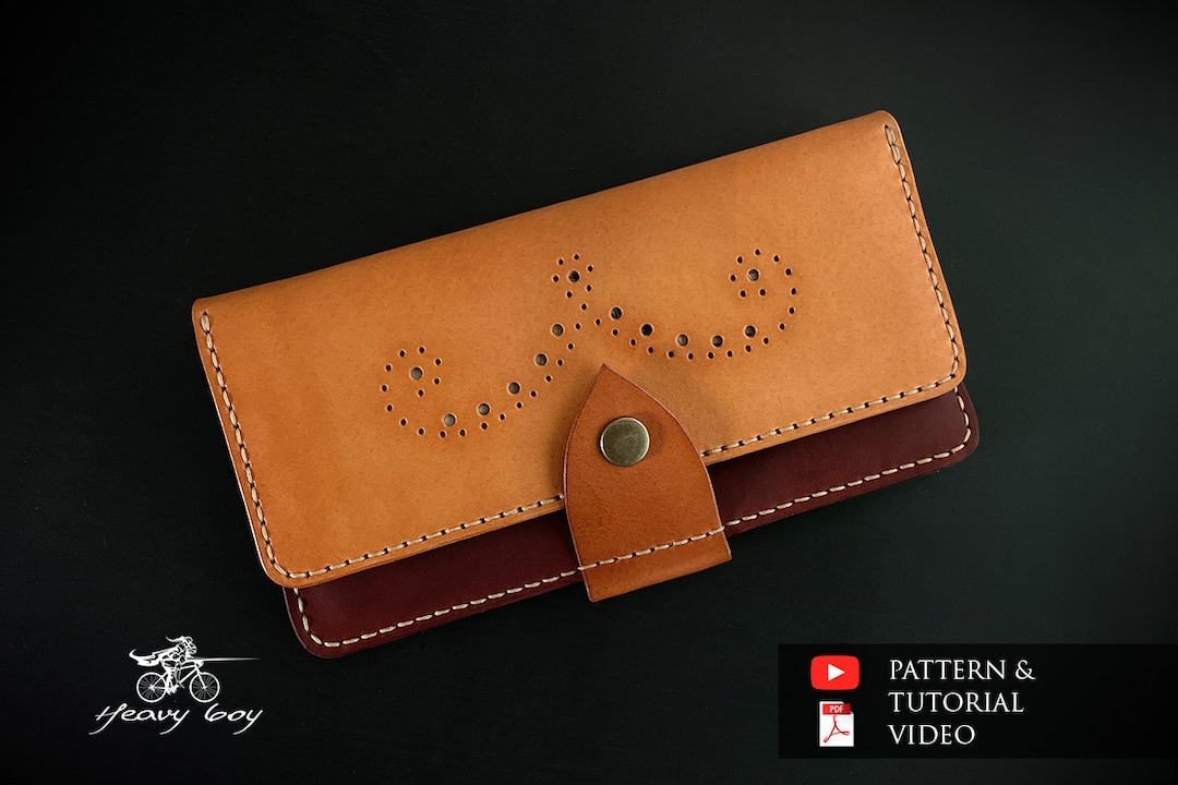 Leather Clutch Pattern - Leather Wallet Pattern Pdf - Leather Template ...