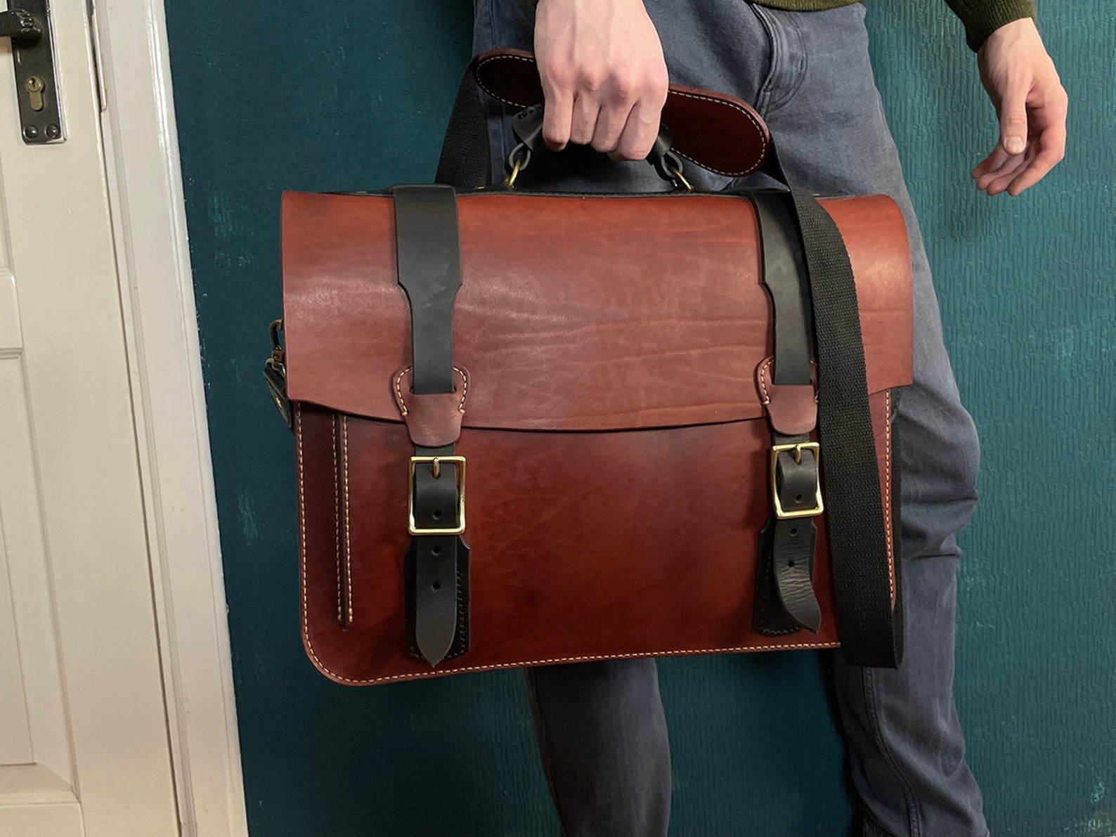 Leather Briefcase Pattern - Leather Bag Pattern - Leather Laptop Bag ...