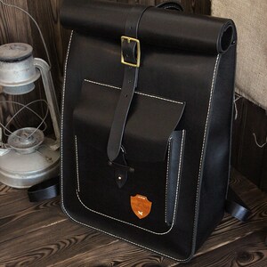 Leather Roll Top Backpack Pattern - Leather Bag Pattern - Leather ...