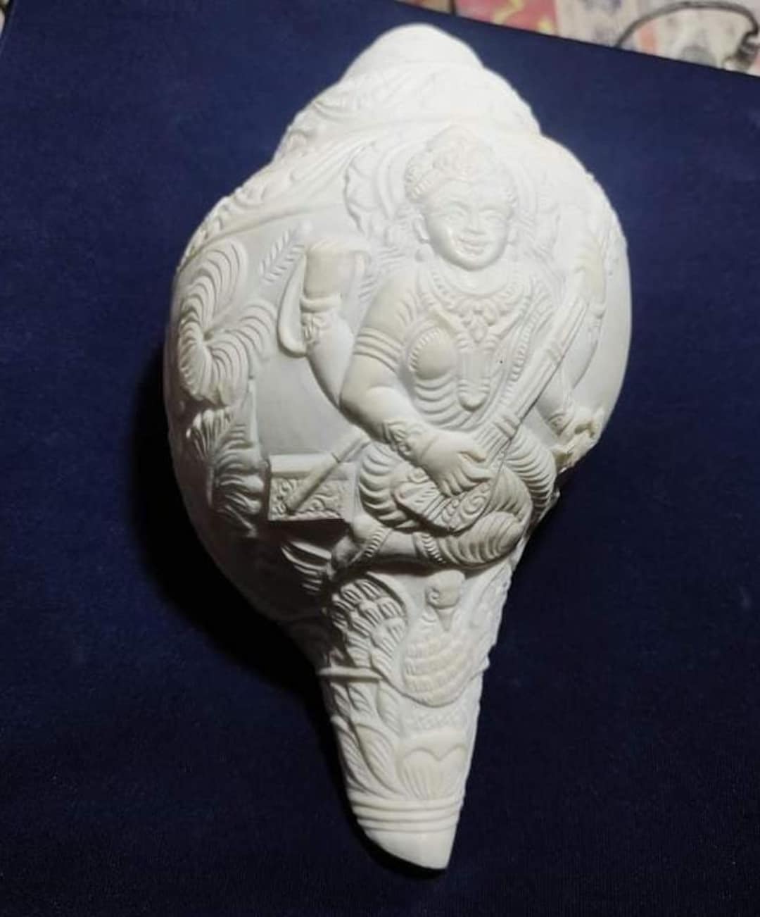 Hand Made Design Playing Conch / for Puja Design Conch Shell / Good ...