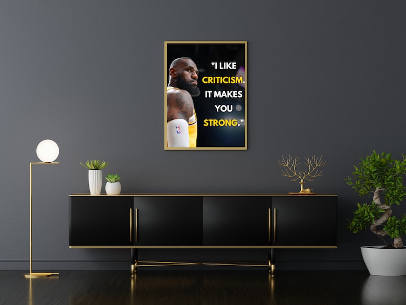 Lebron James Quote Poster, NBA, Basketball, Lakers, Los Angeles Lakers ...