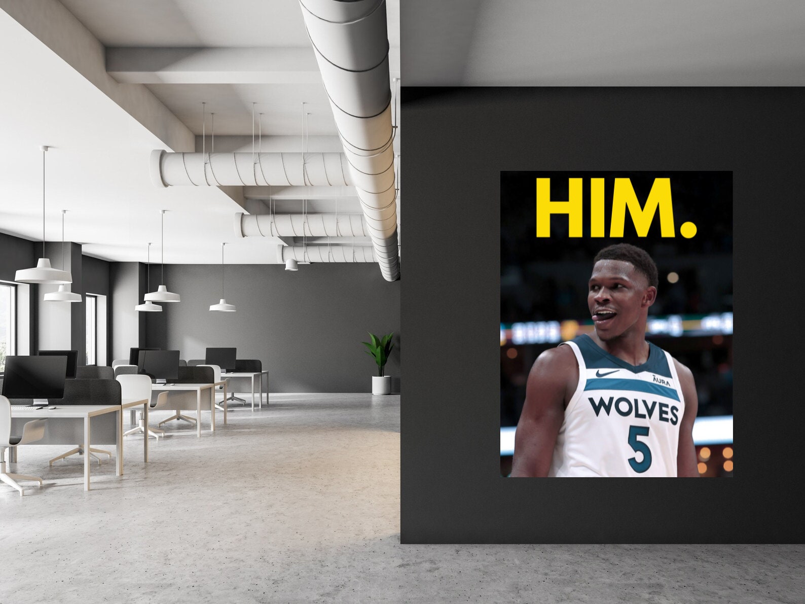 Anthony Edwards, Anthony Edwards Poster, Timberwolves, Basketball, NBA ...