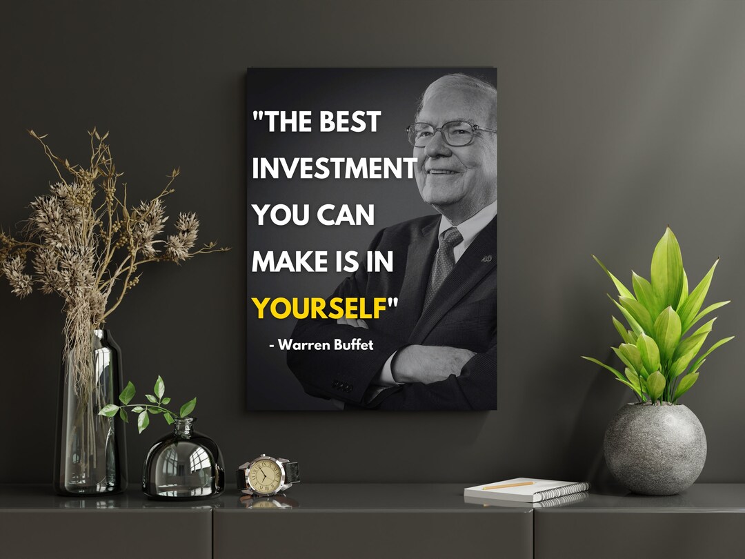Warren Buffet Quote, Motivational Wall Art, Gift, Entrepreneur Investor ...