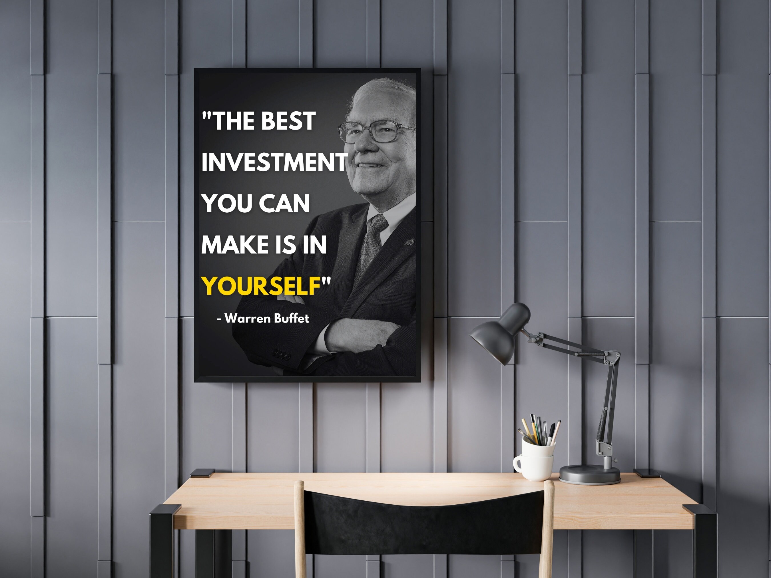 Warren Buffet Quote, Motivational Wall Art, Gift, Entrepreneur Investor ...