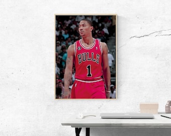Derrick Rose Vs Michael Jordan Glossy Sticker 3, Water Resistant Laptop ...