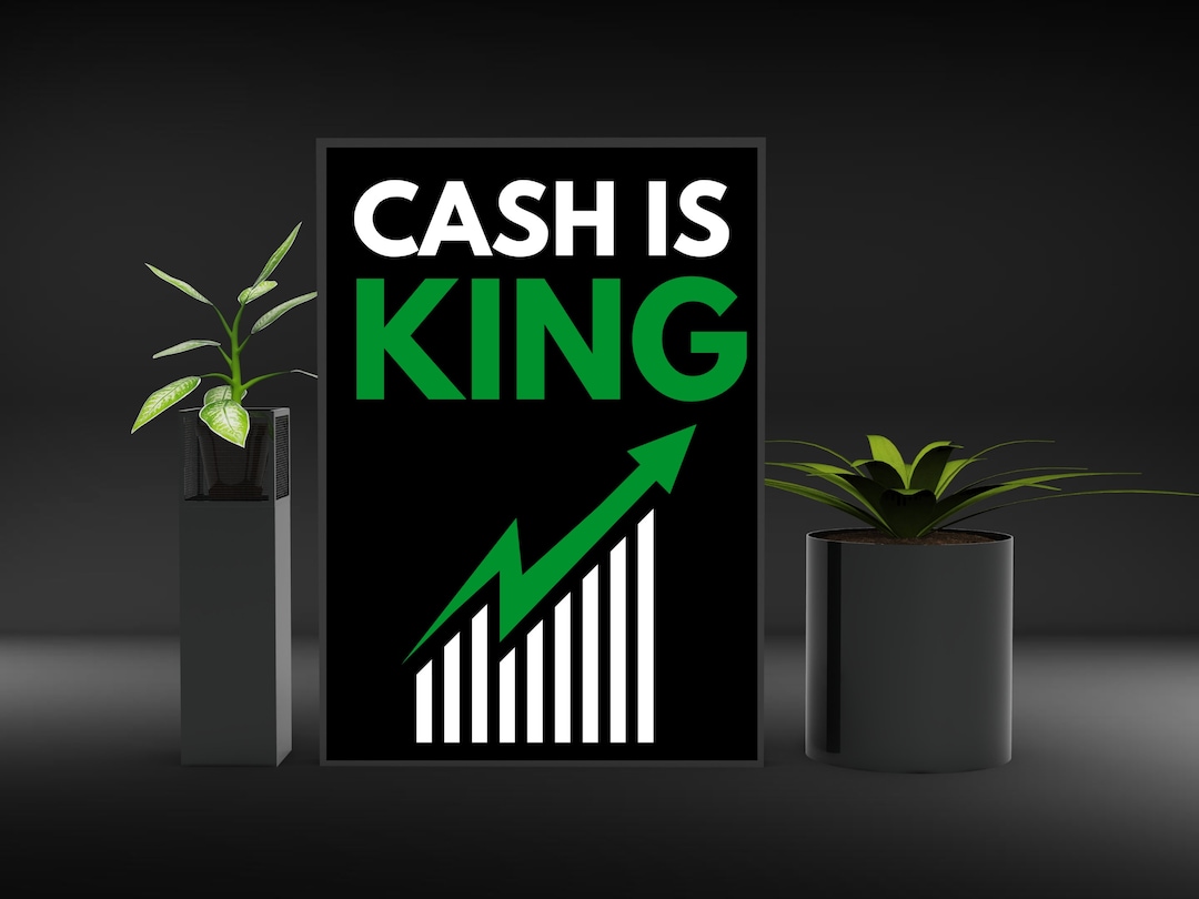 Cash is King Poster, Money Poster, Trading Poster, Office Decor ...