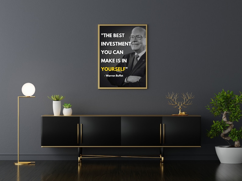 Warren Buffet Quote, Motivational Wall Art, Gift, Entrepreneur Investor ...