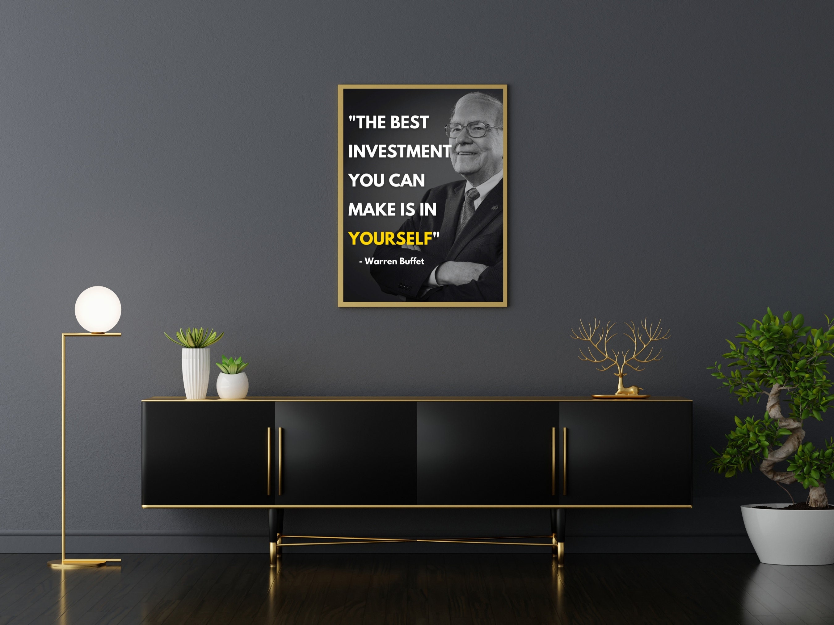 Warren Buffet Quote, Motivational Wall Art, Gift, Entrepreneur Investor ...