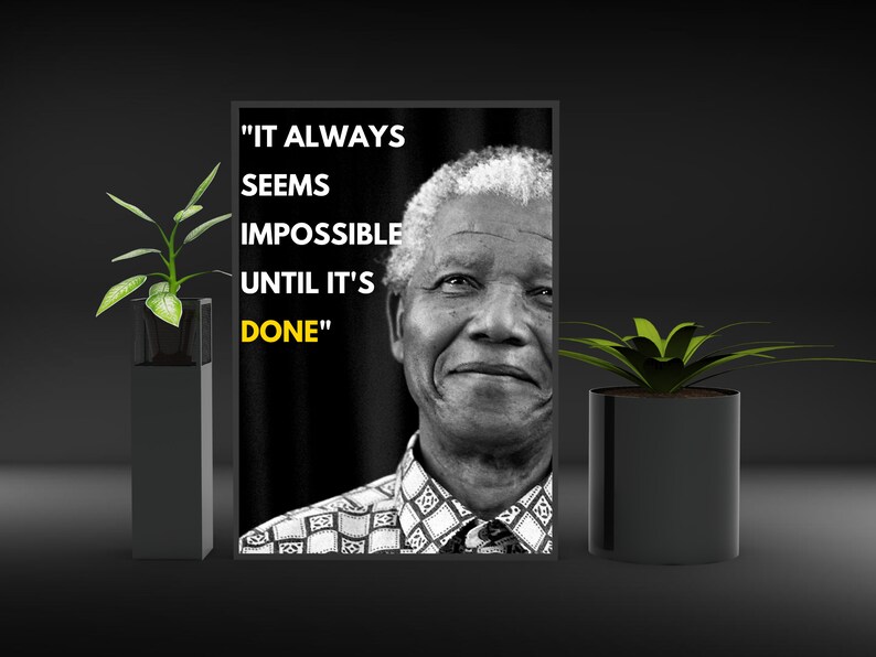 Nelson Mandela, Nelson Mandela Quote, Mandela, South Africa,wall Art ...