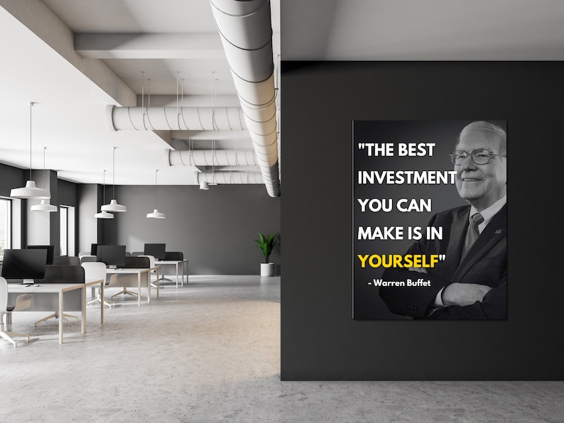 Warren Buffet Quote, Motivational Wall Art, Gift, Entrepreneur Investor ...
