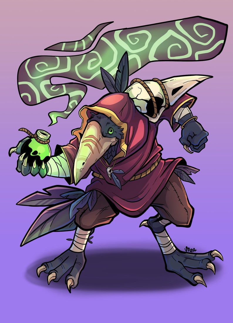 Custom Dnd Character Commission – Comic-style Fantasy OC Portrait ...