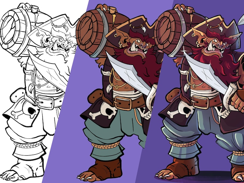 Custom Dnd Character Commission – Comic-style Fantasy OC Portrait ...