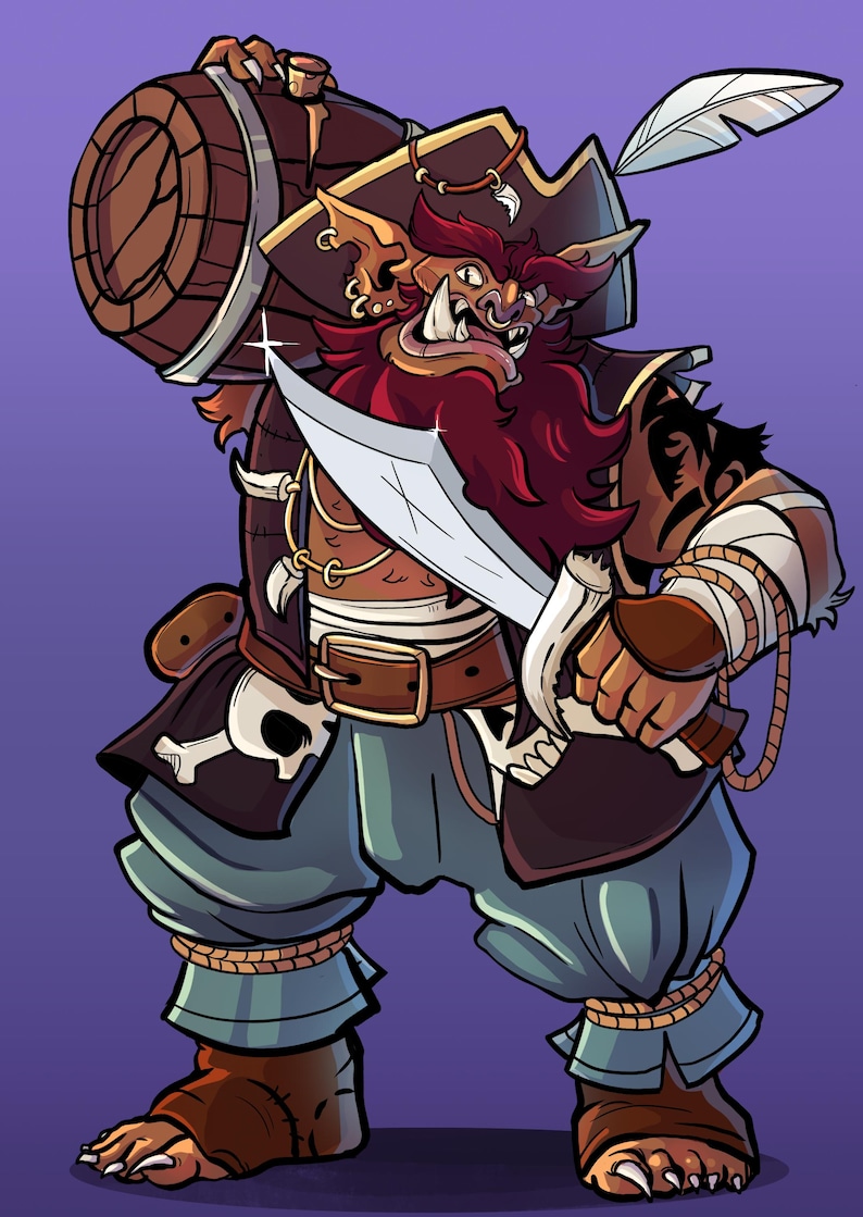 Custom Dnd Character Commission – Comic-style Fantasy OC Portrait ...