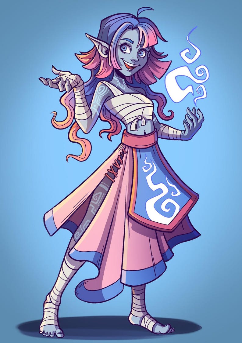 Custom Dnd Character Commission – Comic-style Fantasy OC Portrait ...