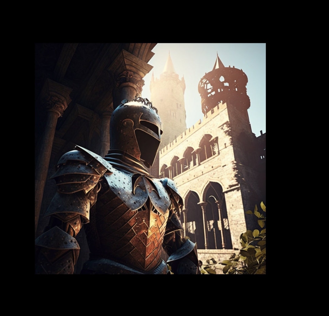 A Medieval Castle Knight in Front of the Castle - Etsy