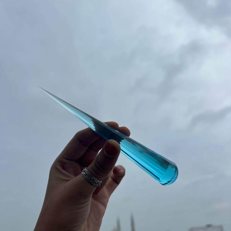 Large Beautiful Pranic Blue Opal Quartz Disintegrator 8 Faceted Healing ...