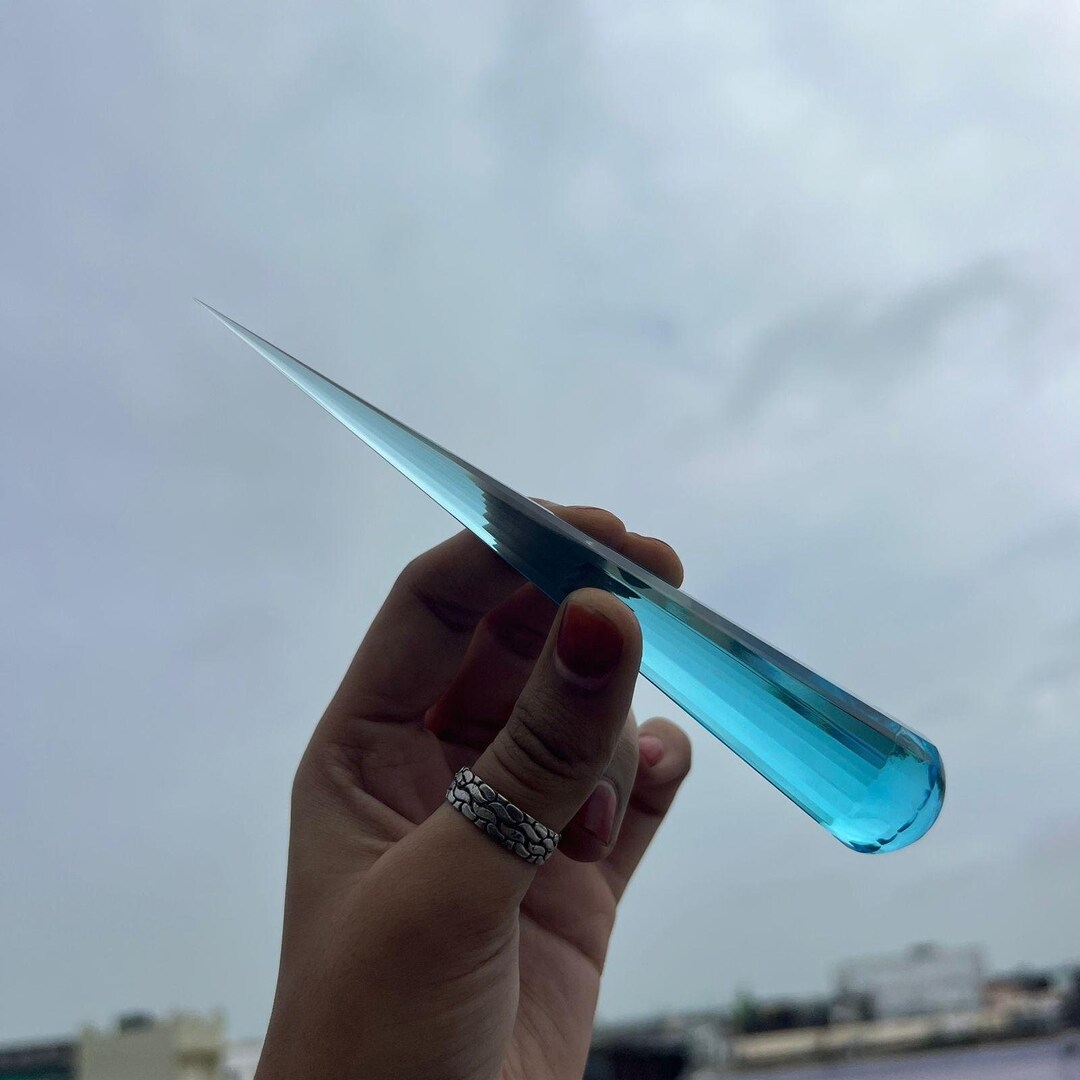 Large Beautiful Pranic Blue Opal Quartz Disintegrator 8 Faceted Healing ...