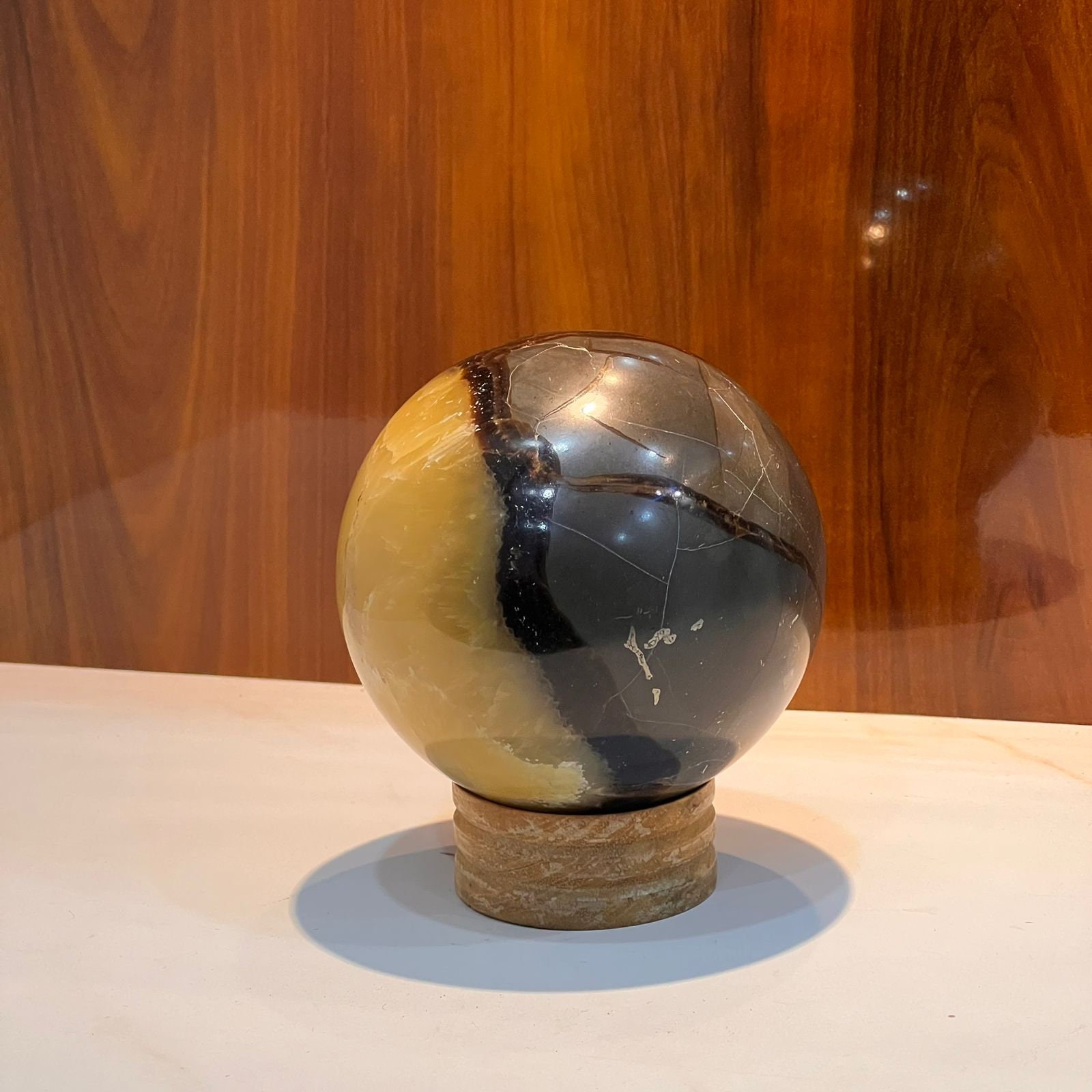 Large Septarian Stone Sphere for Enhance Privacy & Group Activities ...