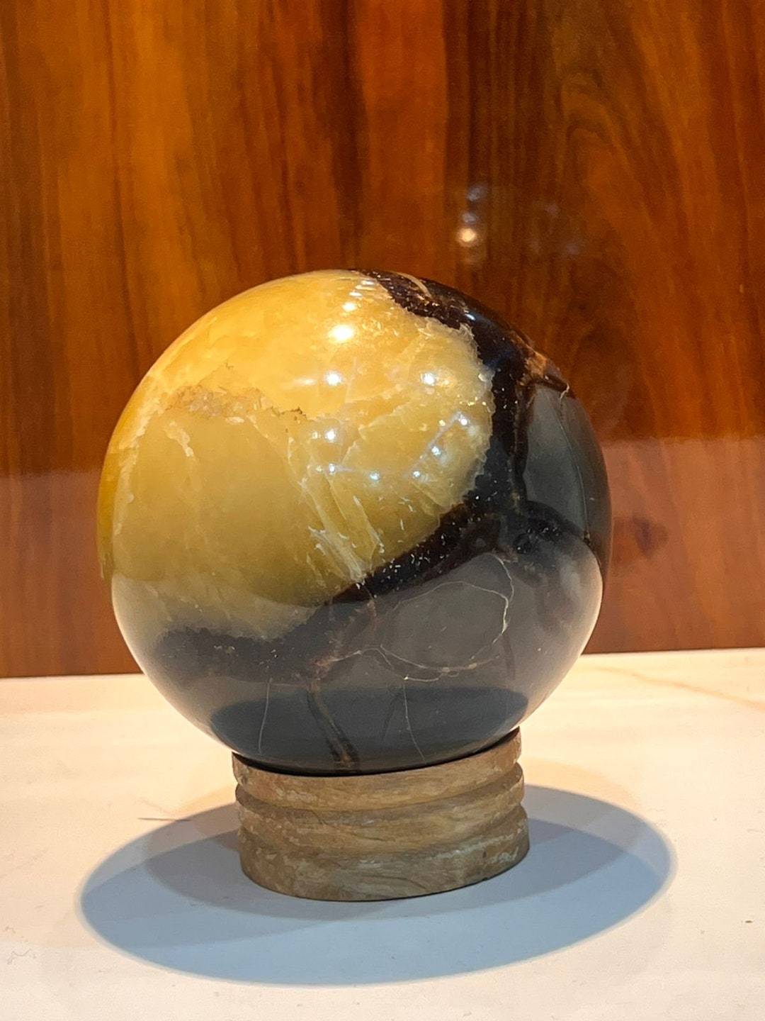 Large Septarian Stone Sphere for Enhance Privacy & Group Activities ...