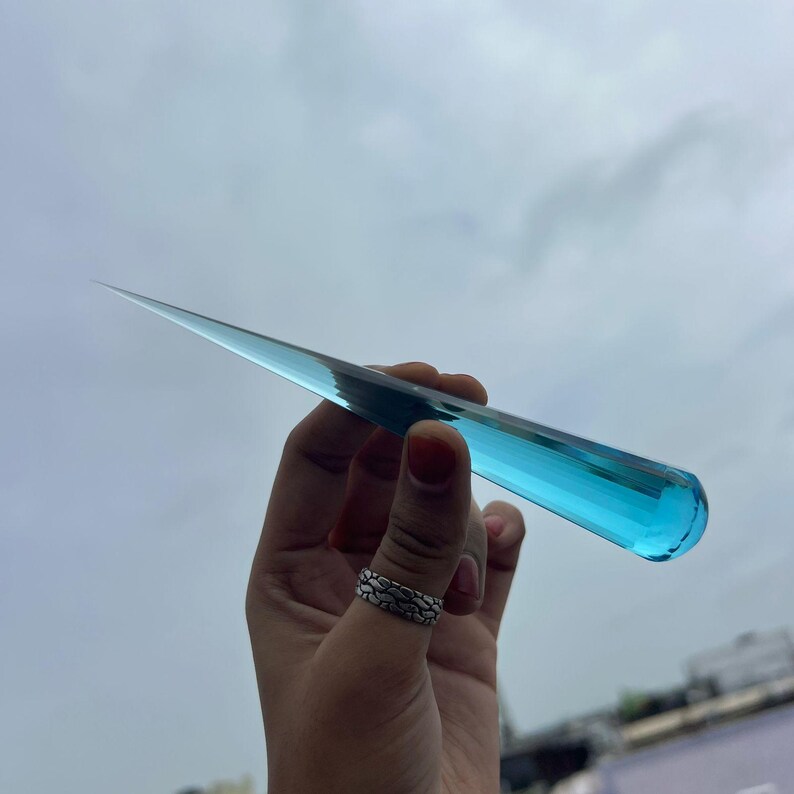 Large Beautiful Pranic Blue Opal Quartz Disintegrator 8 Faceted Healing ...