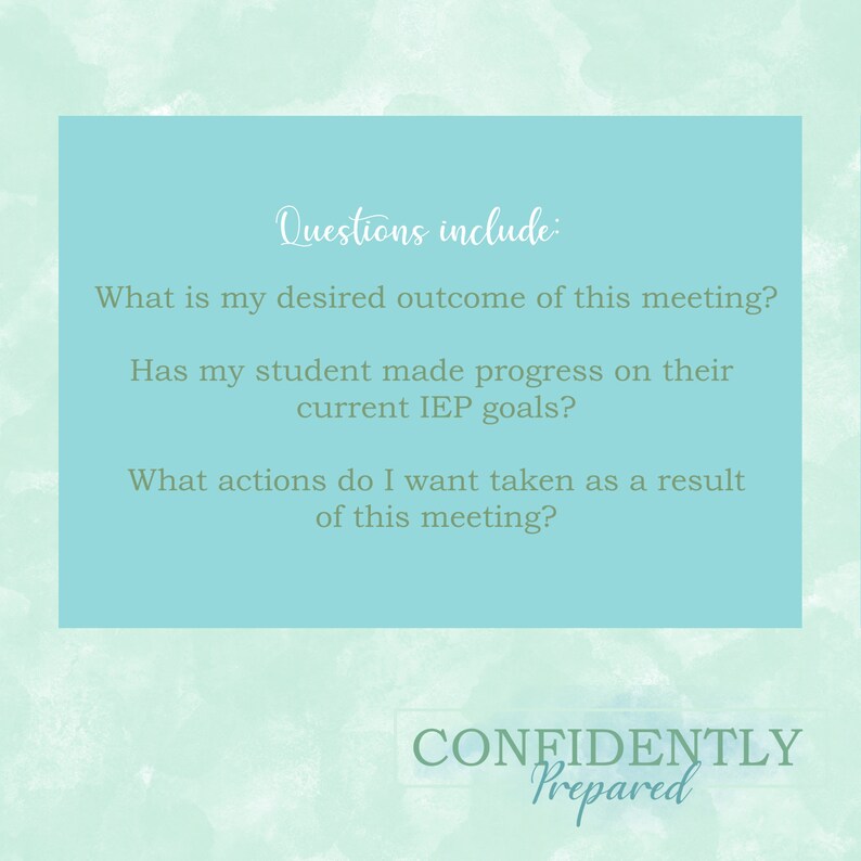 Parent IEP Meeting Worksheet - Etsy