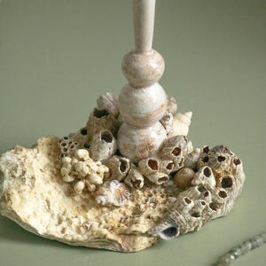 Oyster Shell Jewelry Stand, Ocean Candle Holder, Unique Marine ...