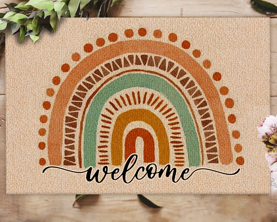Classroom Doormat, Boho Rainbow Welcome Doormat, Classroom Mat Decor ...