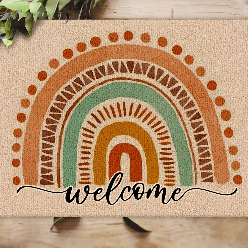 Rainbow Doormat - Etsy