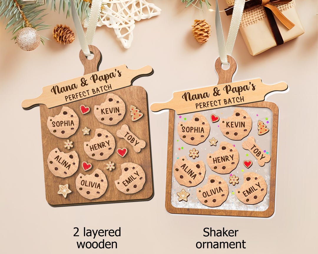 Custom Cookie Ornament, Personalized Family Cookie Christmas Ornament ...