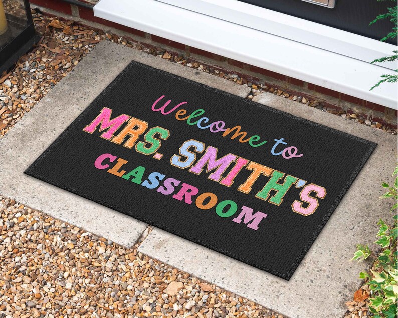 Personalized Teacher Classroom Doormat Classroom Welcome Mat - Etsy