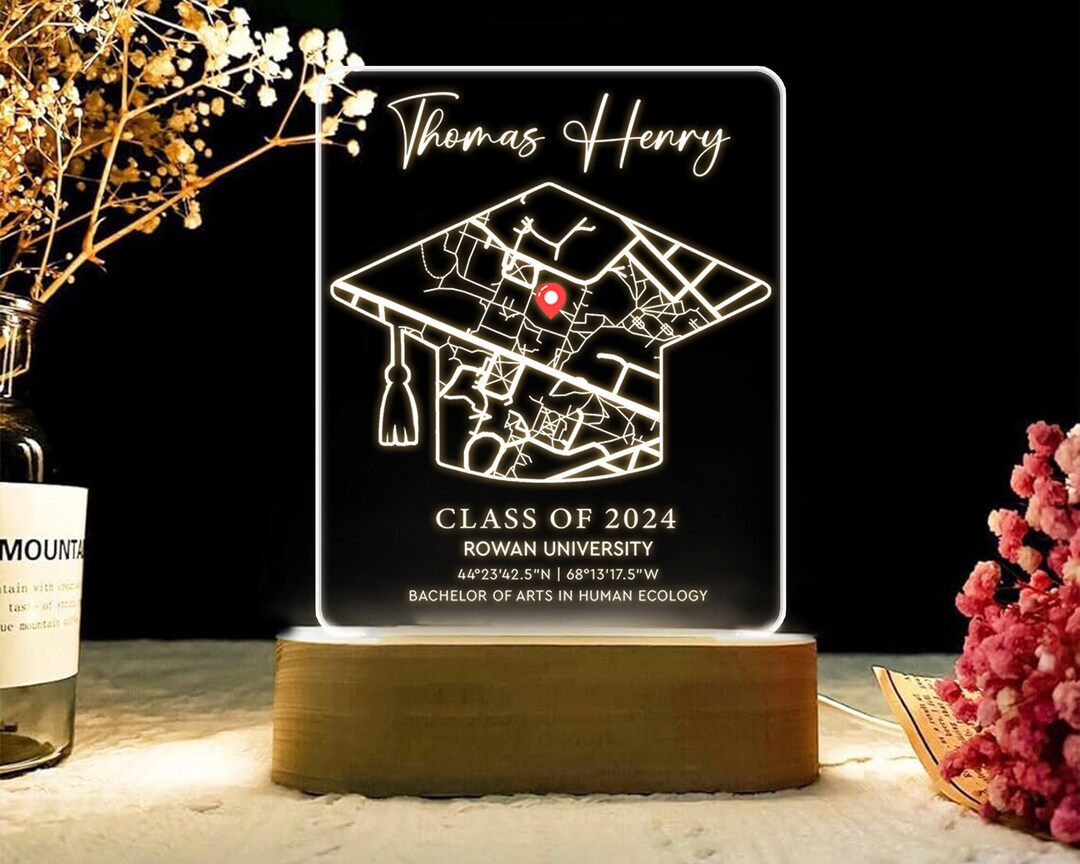 Personalized Graduation Gifts, Custom College Graduation Plaque, Campus ...