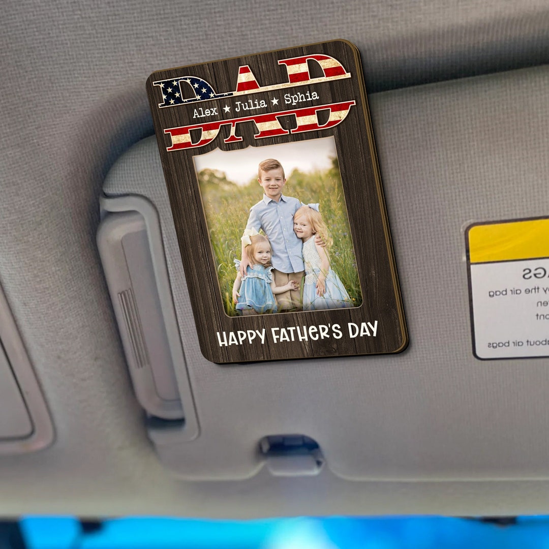 Customized Car Visor Clip, Father's Day Gift, Personalized Gift for Dad ...