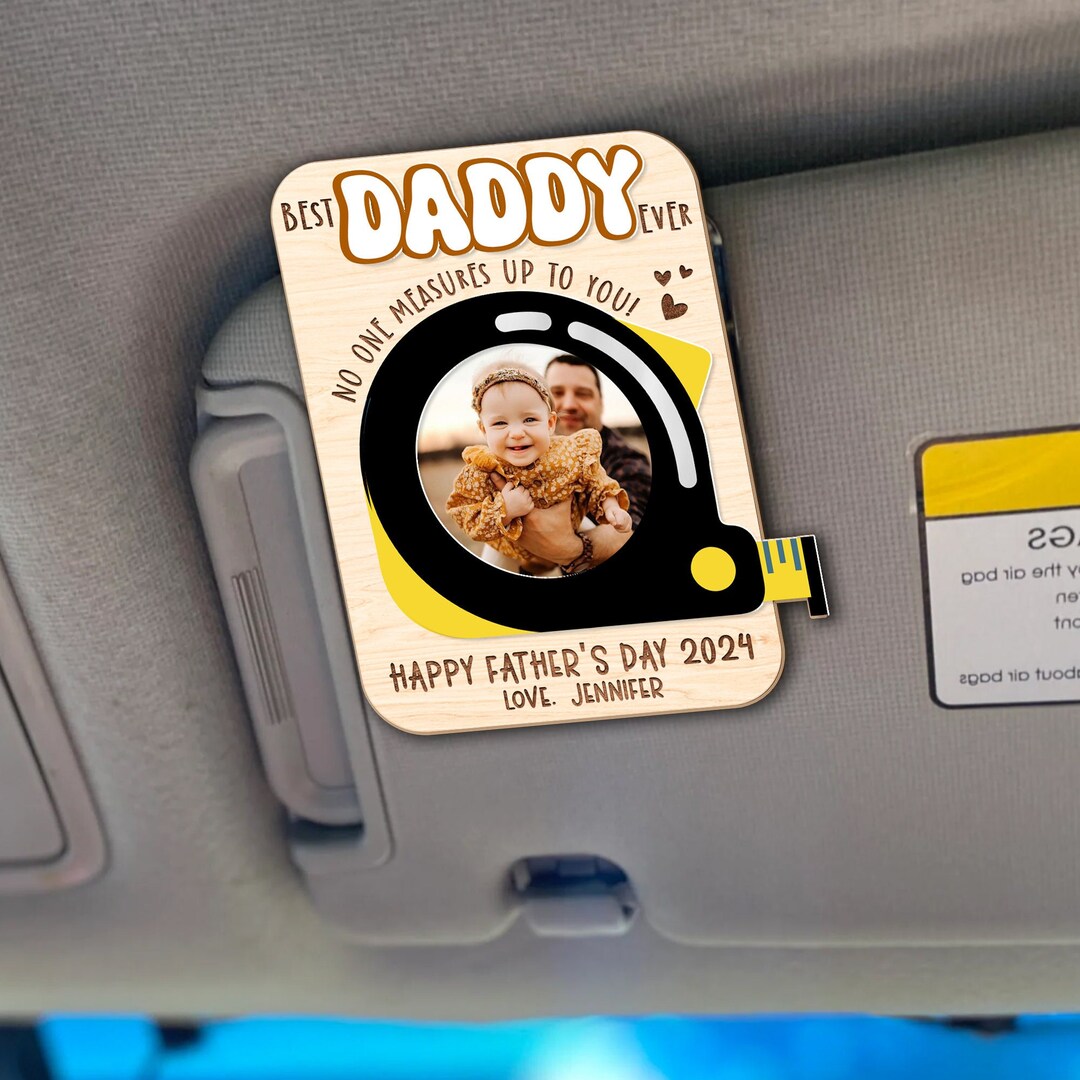 Personalized Gift for Dad, Fathers Day Gift, Custom Photo Car Visor ...