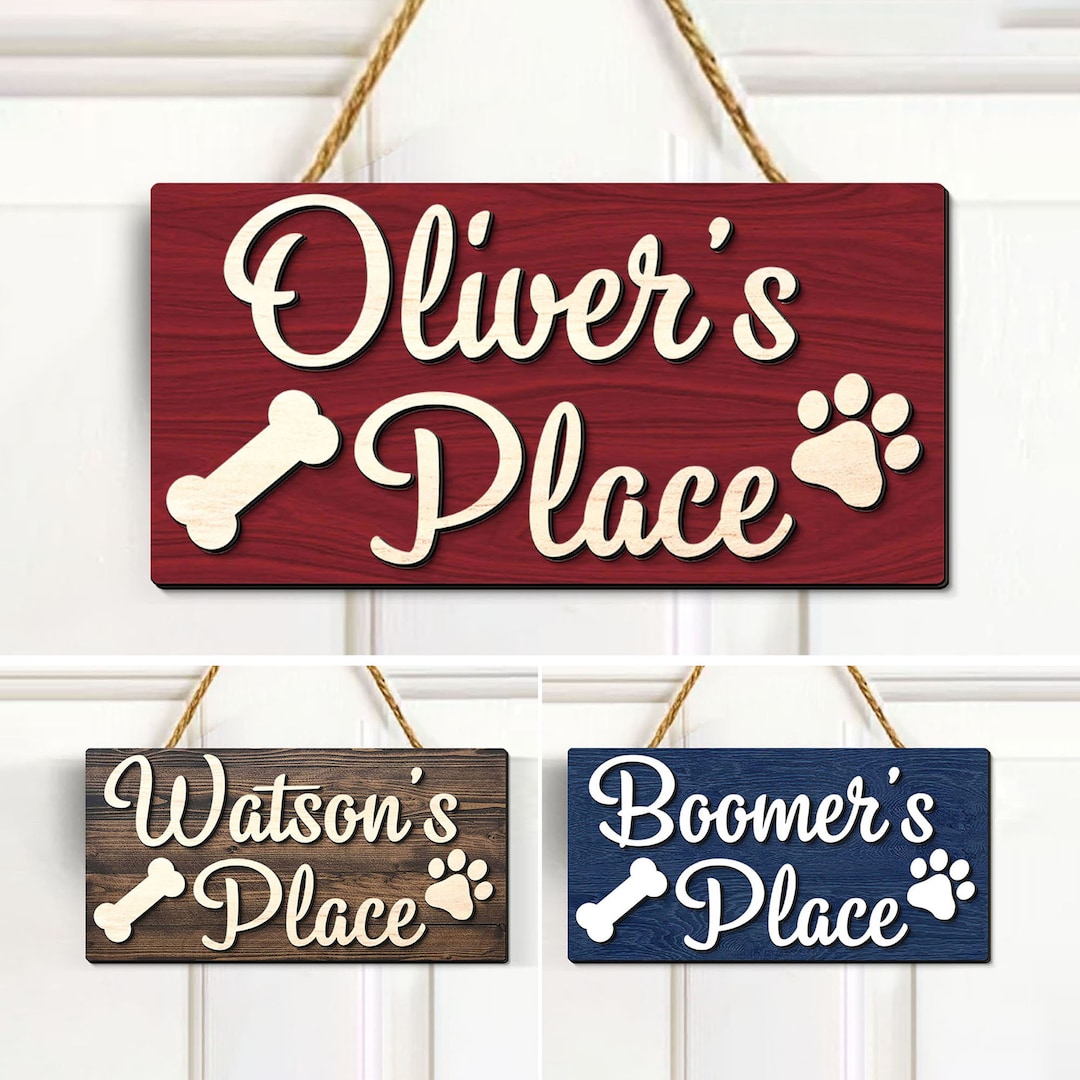 Personalized Pet Name Sign, Custom Pet Sign, Dog Decor, Dog Wood Sign ...