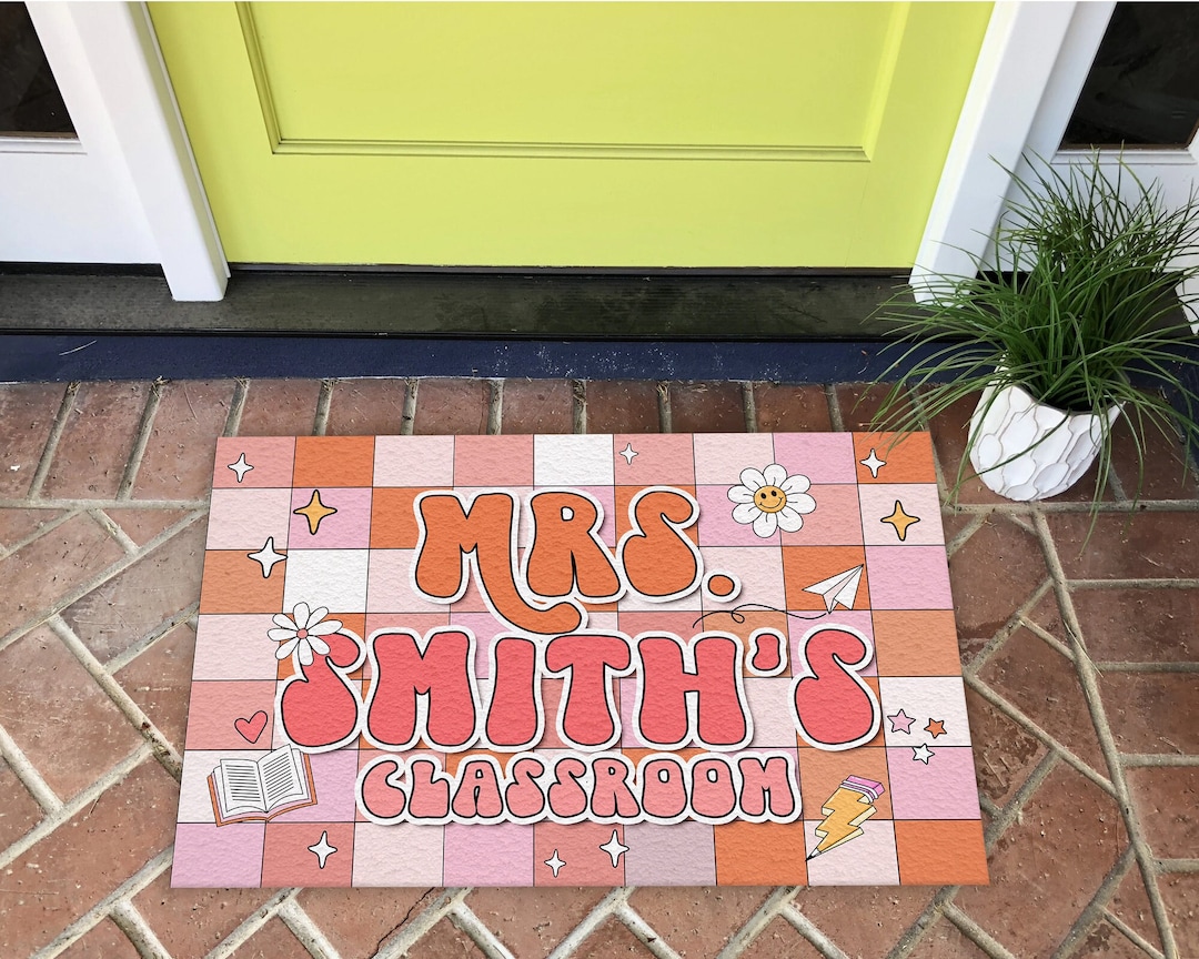 Welcome Back to School Doormat, Teacher Rug, Personalized Gifts for ...