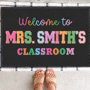 Personalized Teacher Classroom Doormat, Classroom Welcome Mat, Custom ...